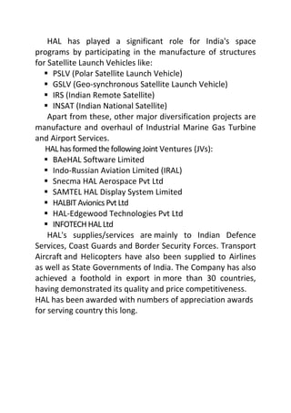 Summer Training Report HAL | PDF