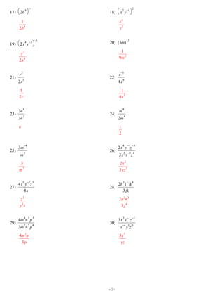 Properties of Exponents | PDF