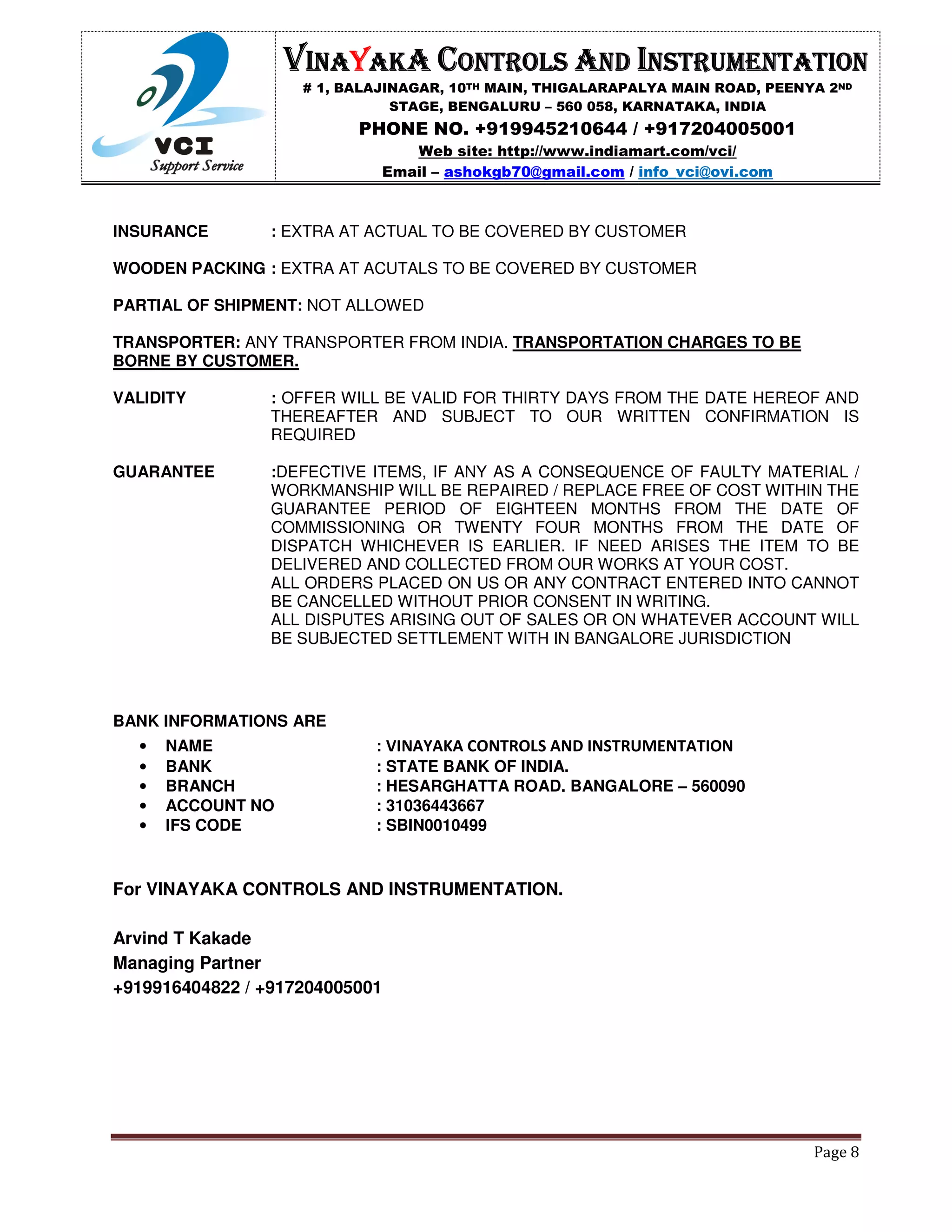 VCI INTRODUCTION LETTER | PDF