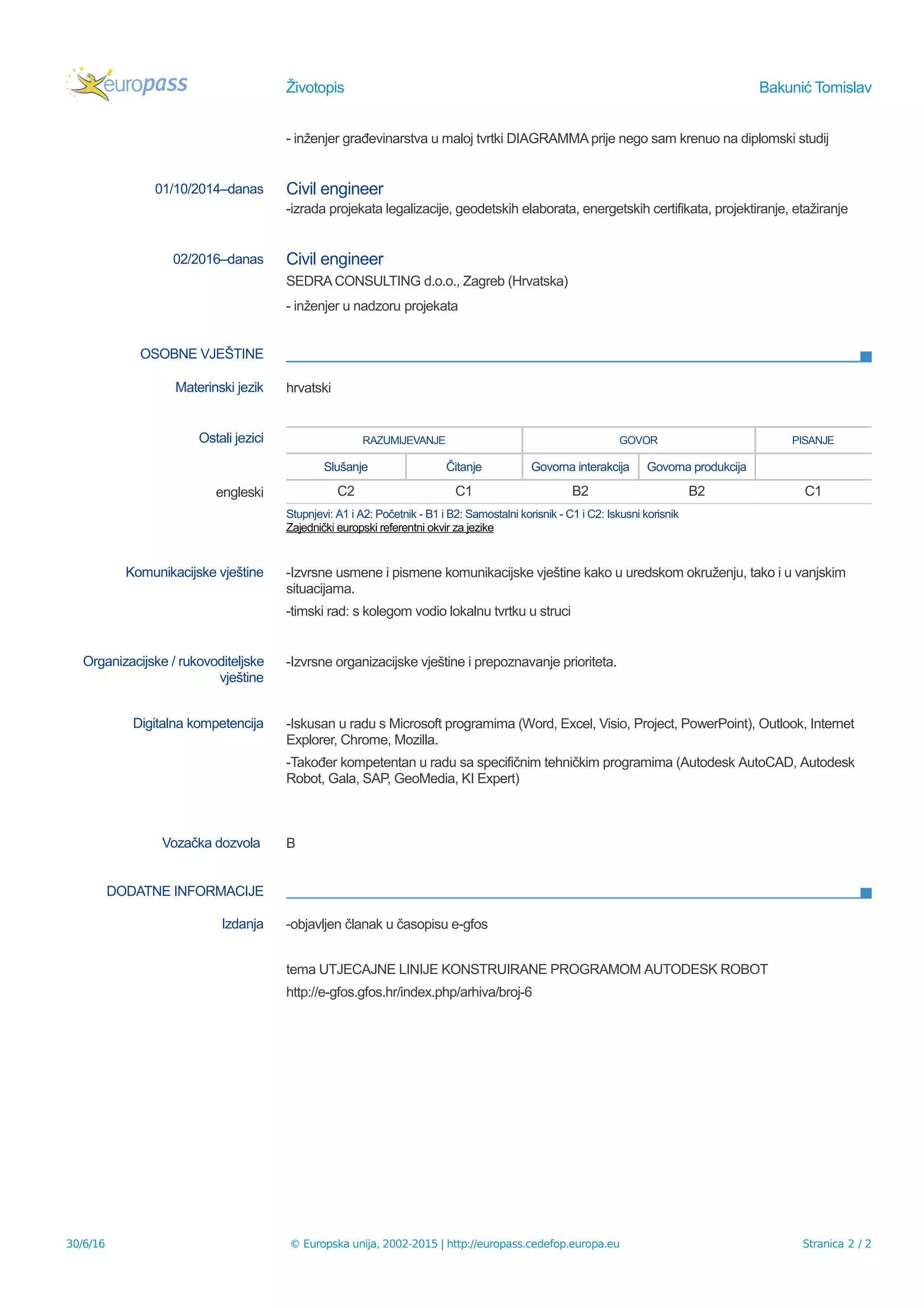 CV-Europass-Bakunić-HR | PDF