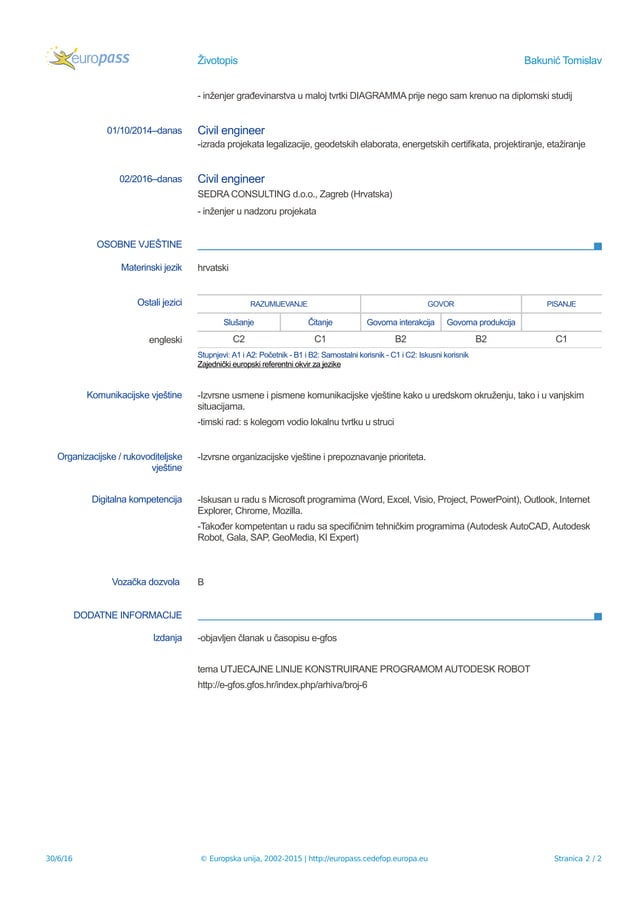 CV-Europass-Bakunić-HR | PDF