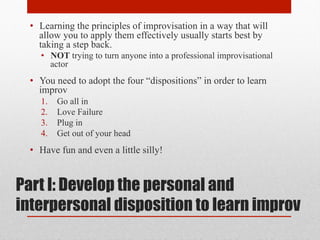 Improv Brainstorm | PDF | Hobbies & Interests