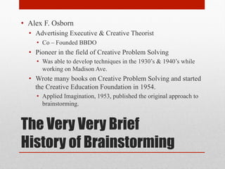 Improv Brainstorm | PDF | Hobbies & Interests