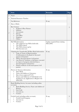 My Documents Missing Info (Example Client) | PDF