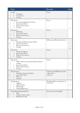 My Documents Missing Info (Example Client) | PDF