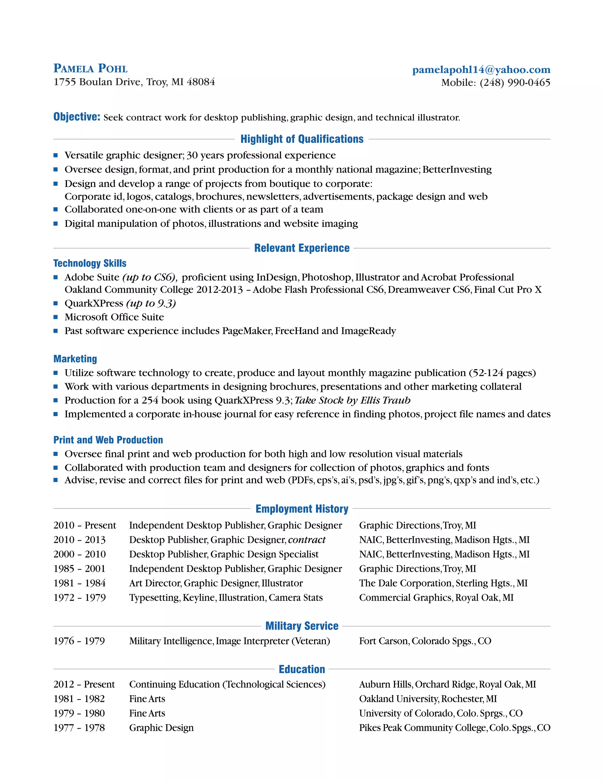 Pamela Pohl-Resume | PDF