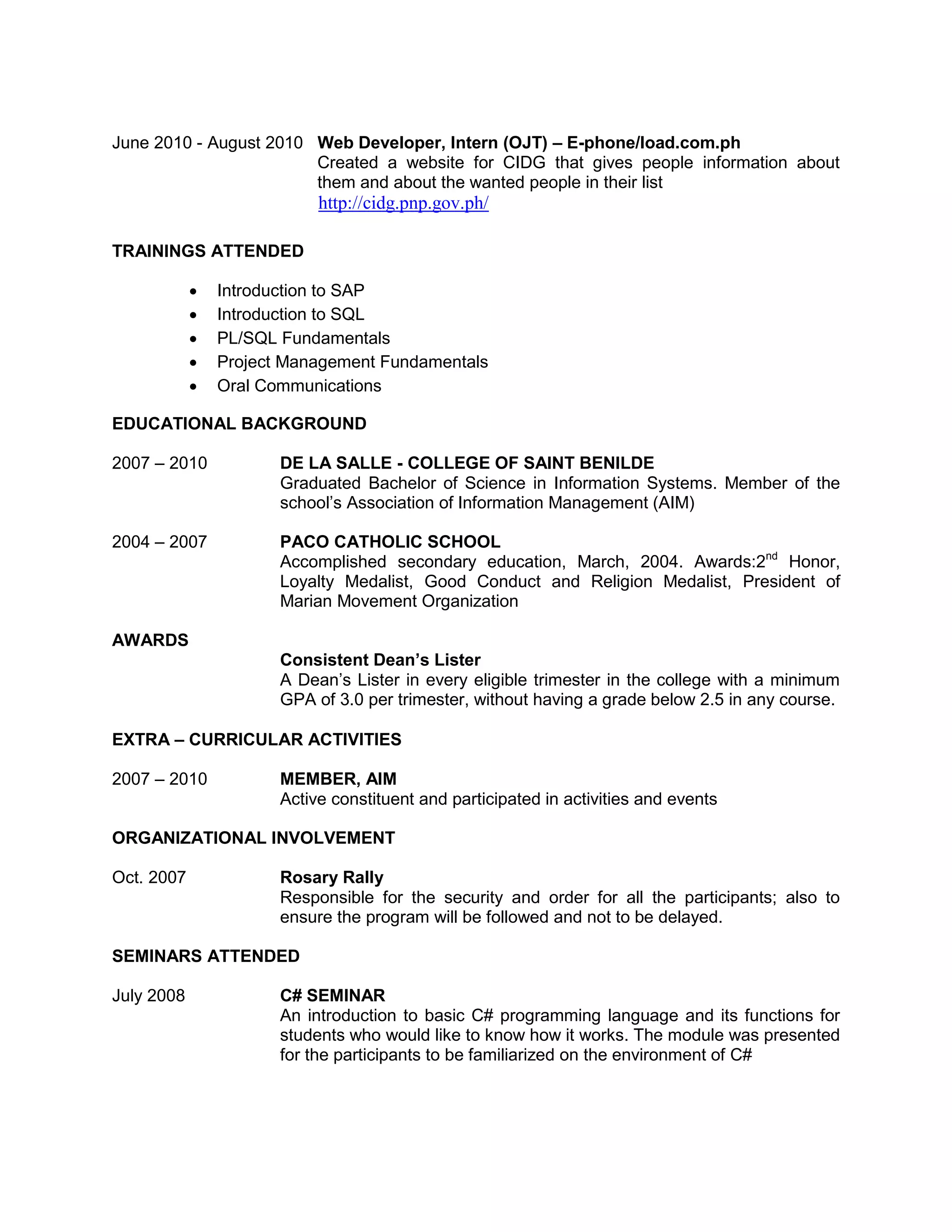 Steven Quilala - Resume | PDF