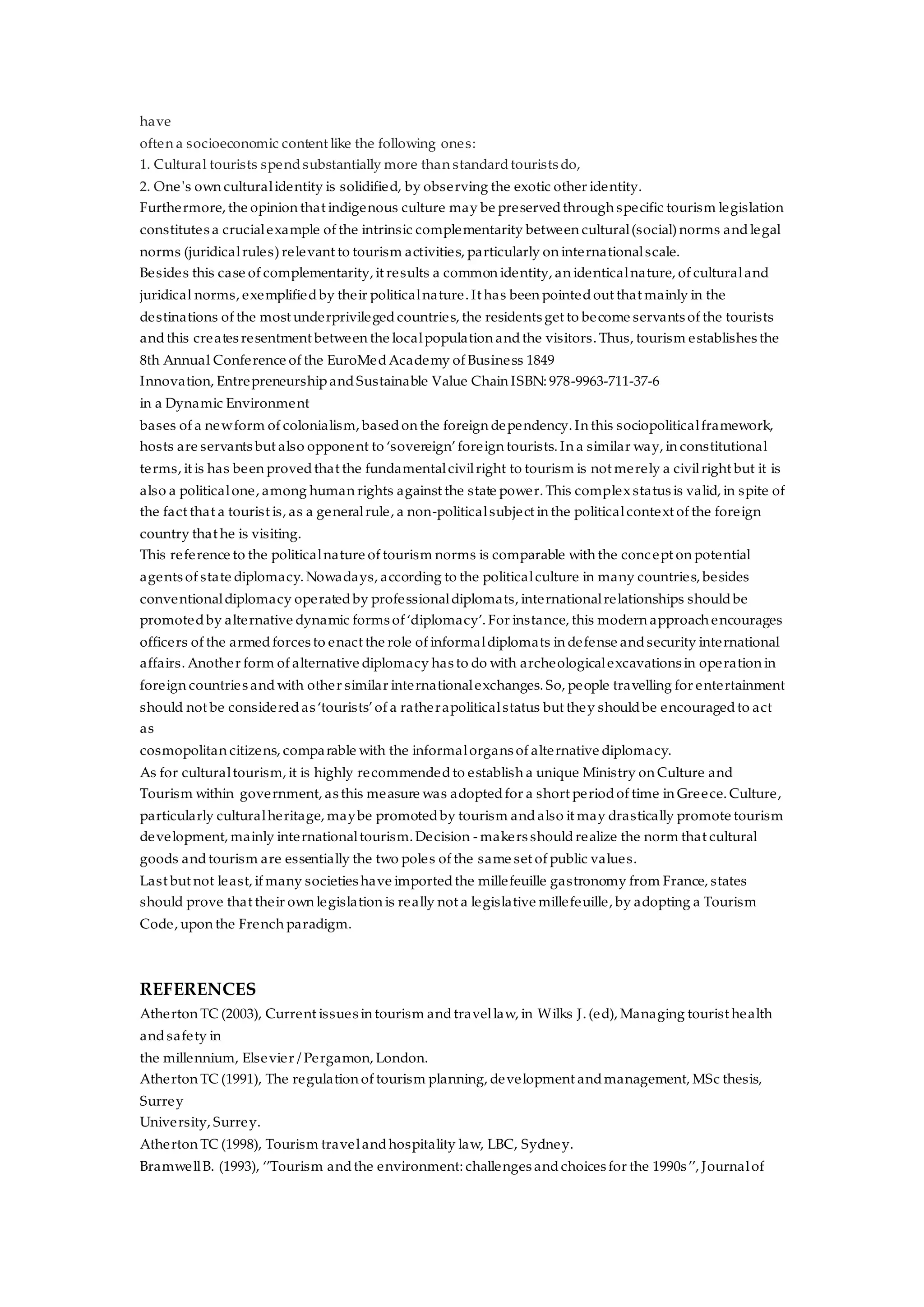 tourism norms | DOCX | Travel Preparation and Advice | Travel