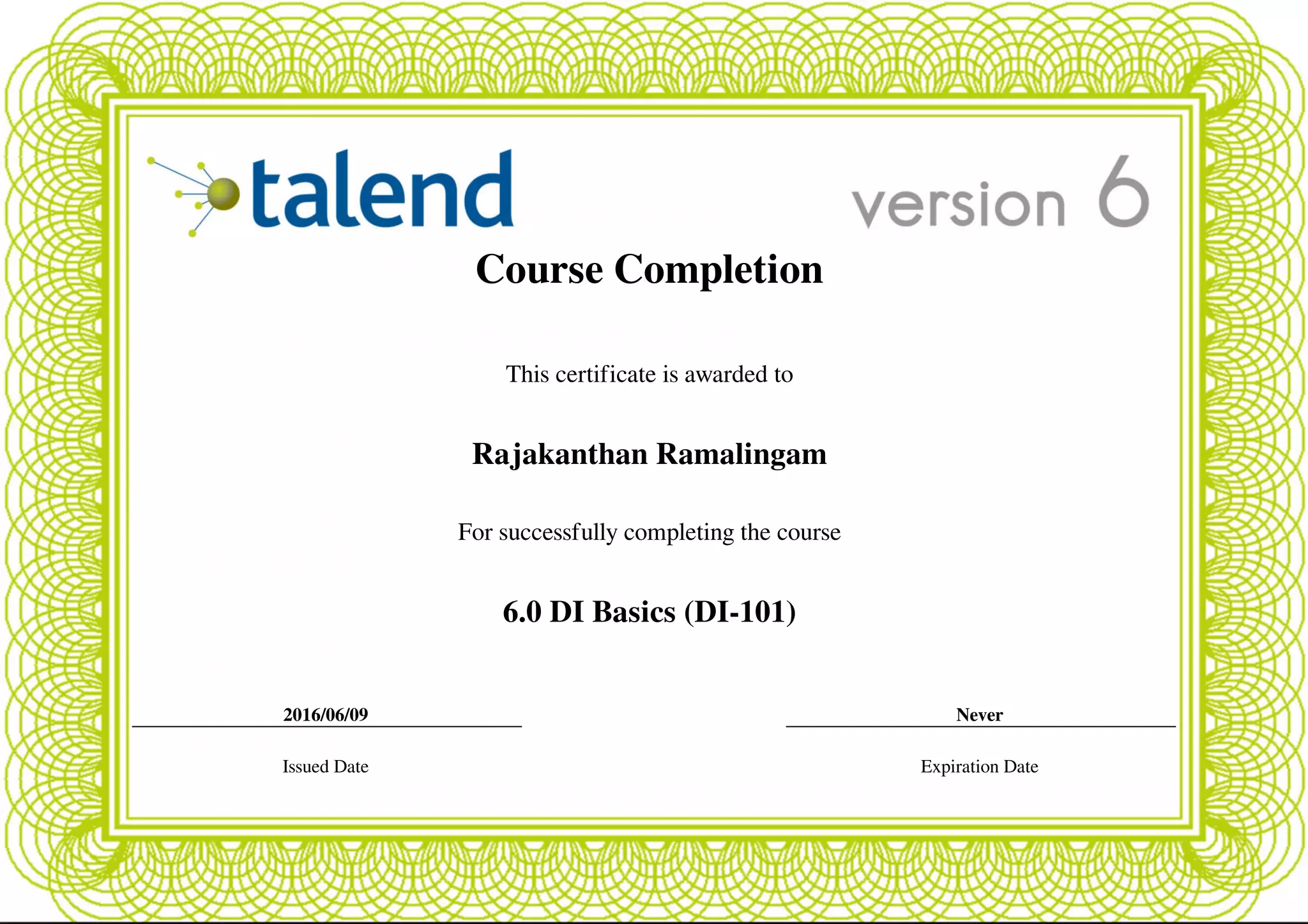 certification-6.0-DI-Basics-Rajakanthan R | PPT