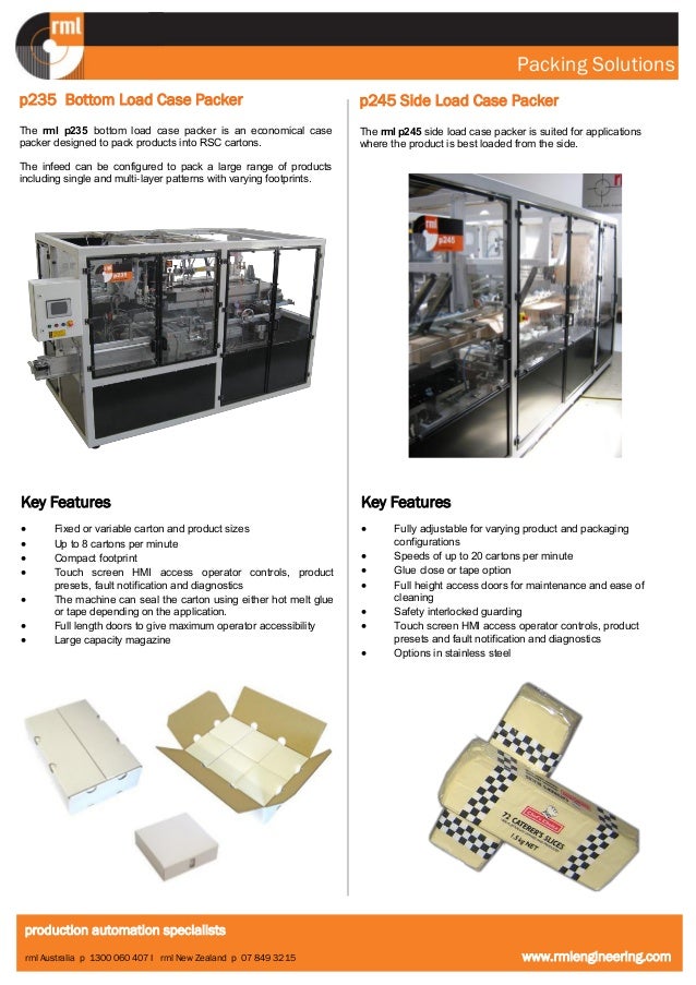 RML Case Packing Solutions