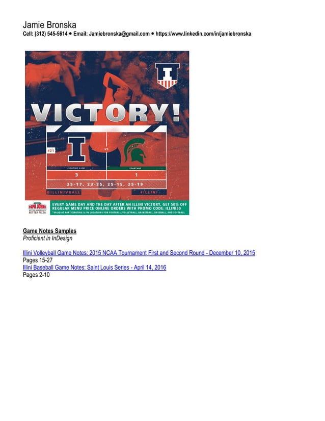 Jamie Bronska Work Samples (1) | PDF