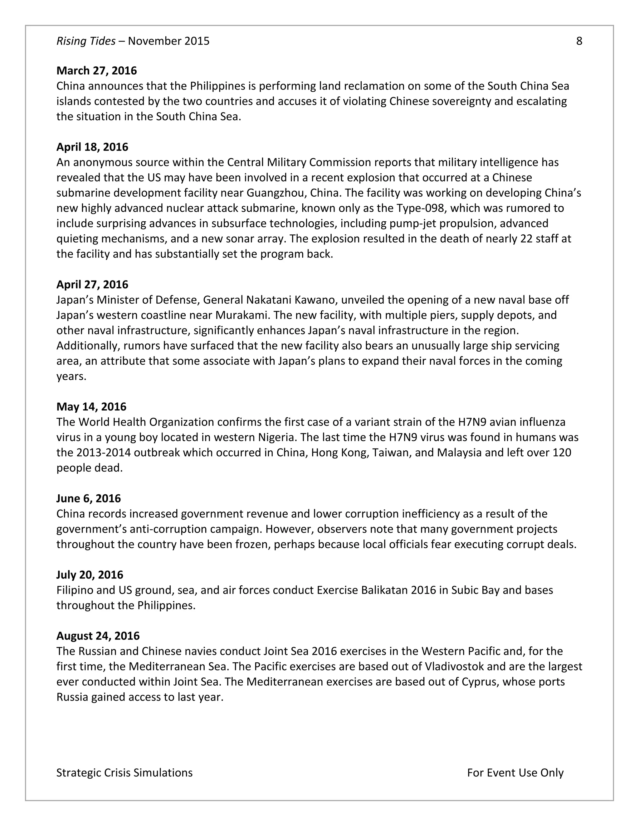 Rising Tides Background Packet | PDF
