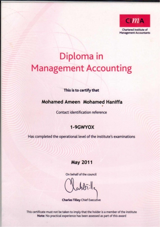 11. CIMA - Operational Certificate
