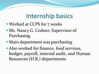 Internship Presentation | PPTX