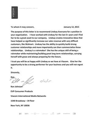 VIACOM CLIENT LETTER OF REC. (1) | PDF