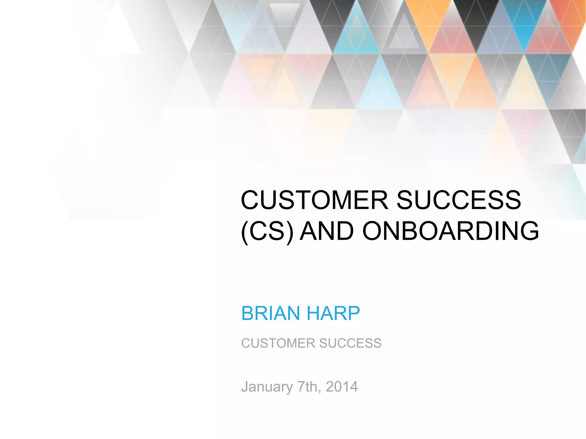 Customer onboarding - Customer Success | PDF