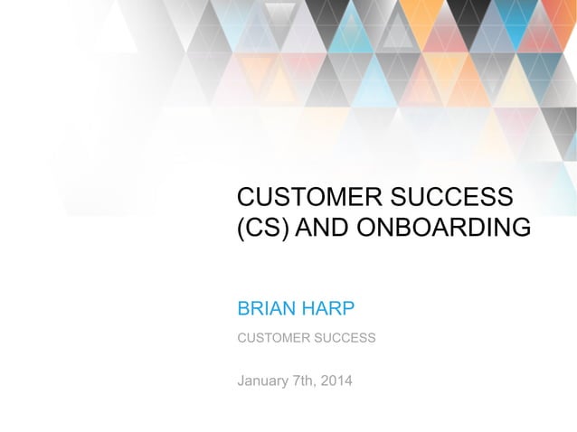 Customer onboarding - Customer Success | PDF