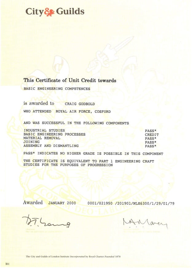 Craig Godbold City & Guilds Engineering | PDF