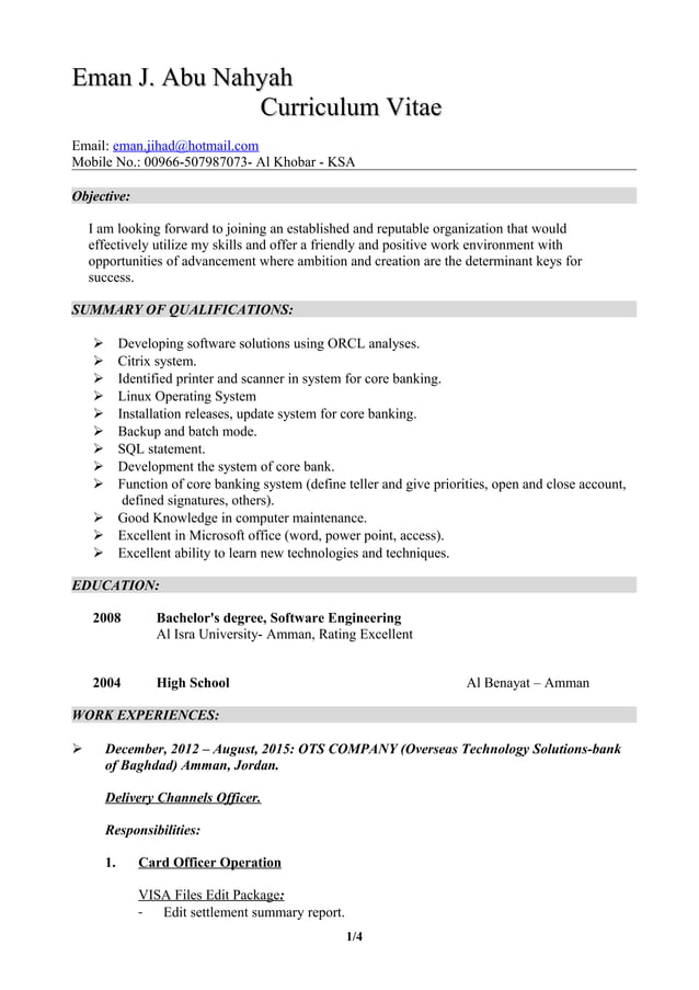 EMAN CV | PDF