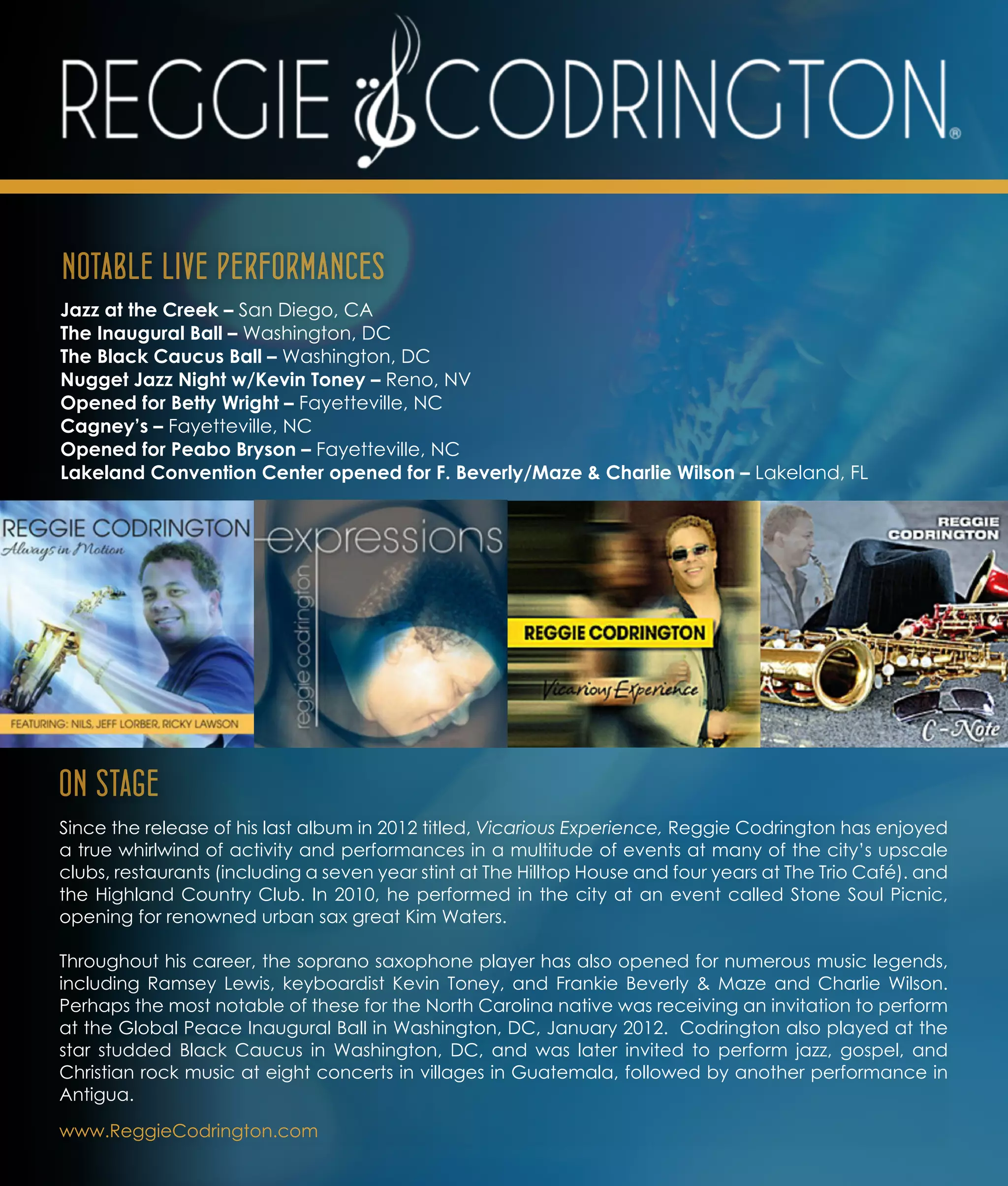 Reggie Codrington's EPK | PDF