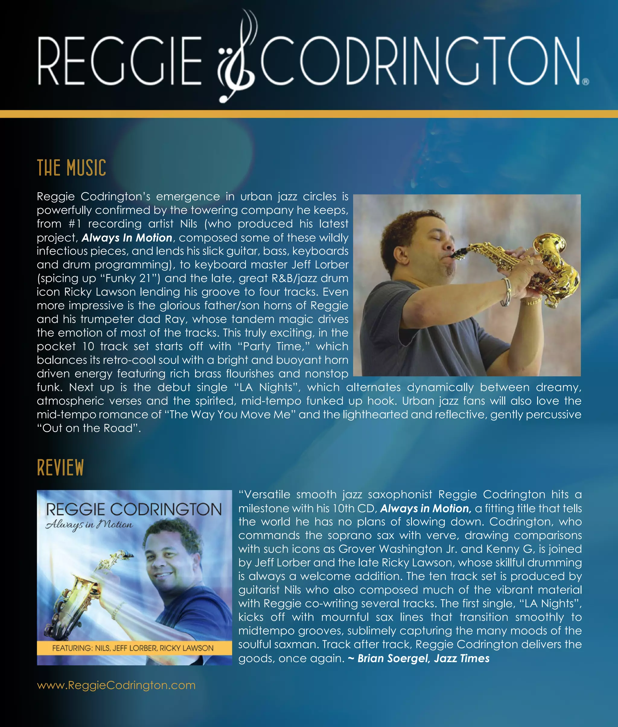 Reggie Codrington's EPK | PDF