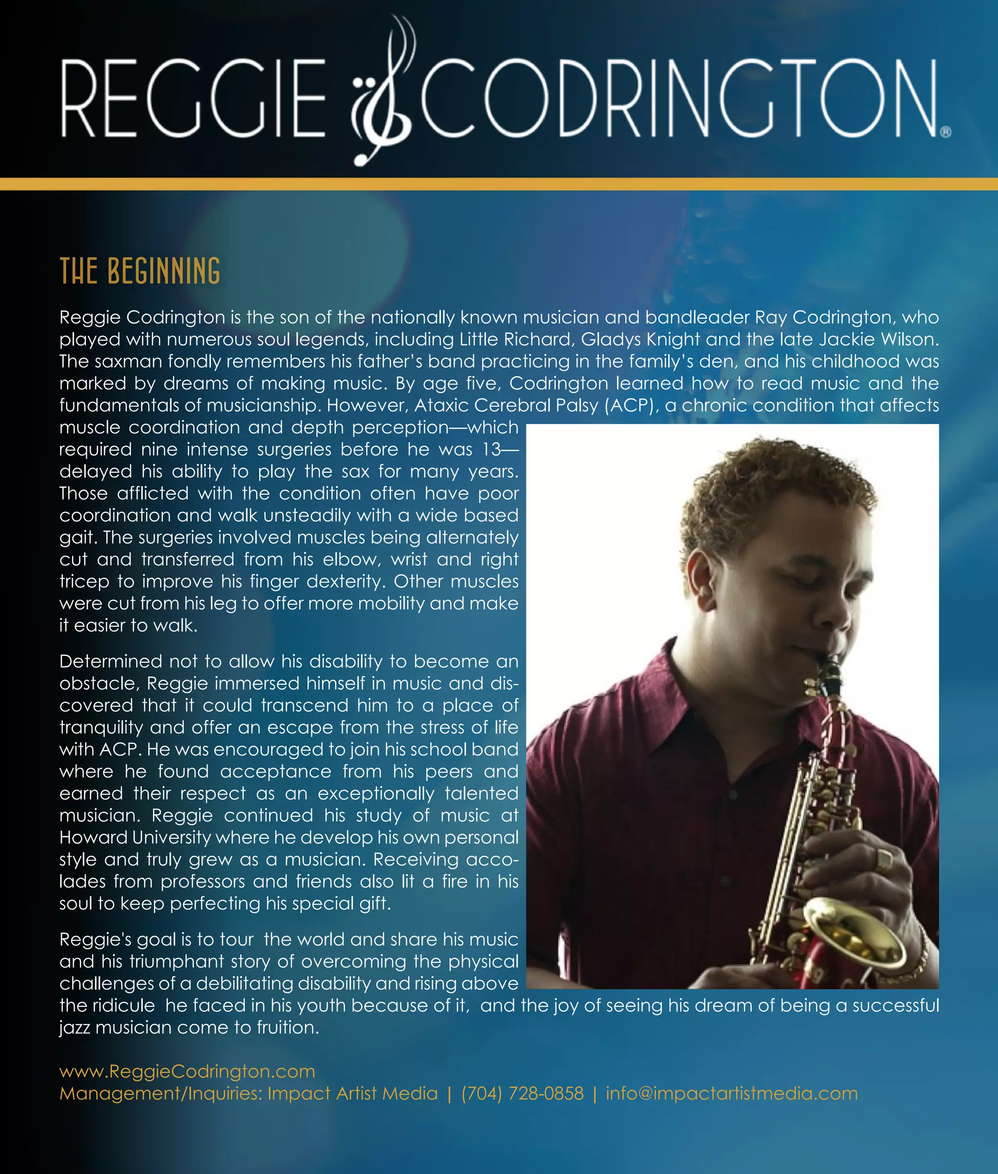 Reggie Codrington's EPK | PDF