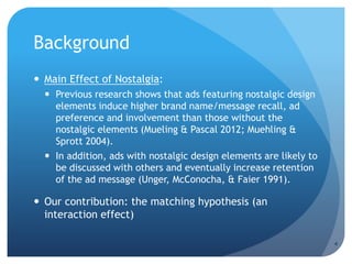 Nostalgia research | PPTX