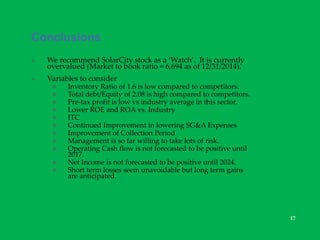 Team 2 SolarCity Valuation Term Project Presentation 5-9-15 rev1 | PPT