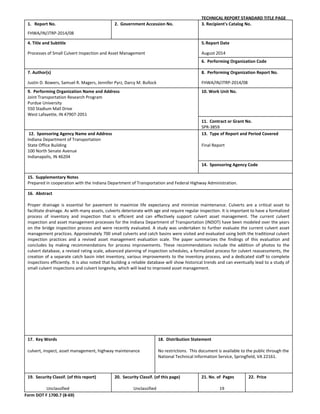 Processes of Small Culvert Inspection and Asset Management | PDF