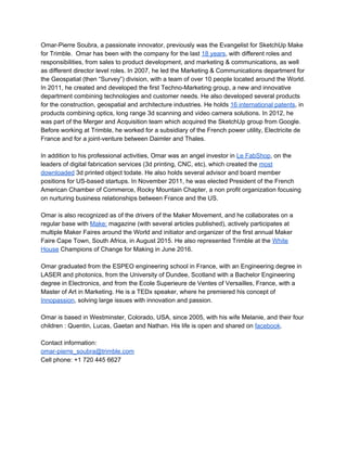 Omar-PierreSoubra-Biography2016 | PDF