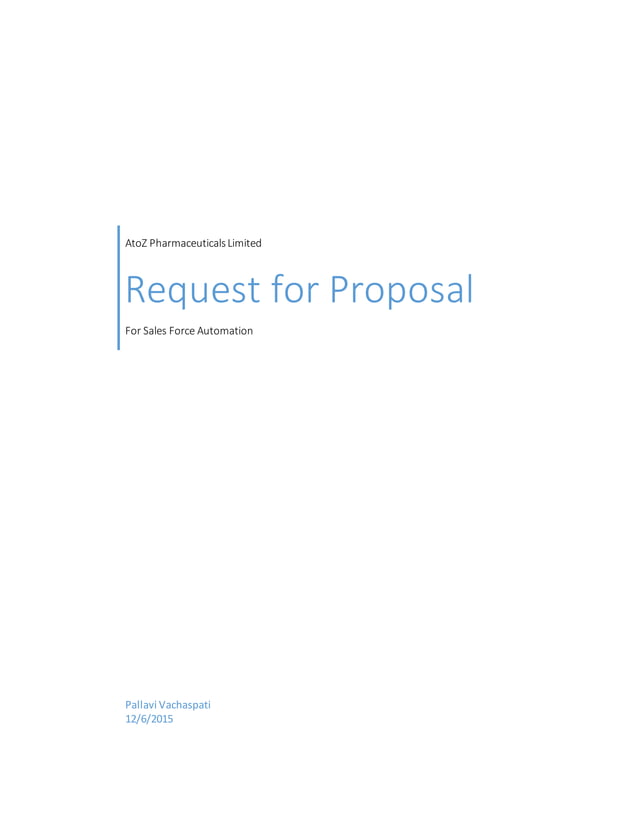 RFP - Request for Proposal | PDF