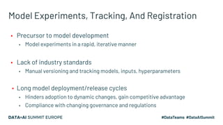 Model Experiments Tracking and Registration using MLflow on Databricks | PPT
