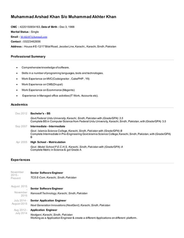 Muhammad Arshad Khan | DOCX | Web Development | Internet