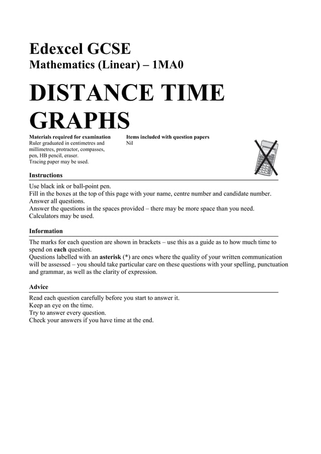 69 distance time-graphs | PDF | Educational Assessment | Education