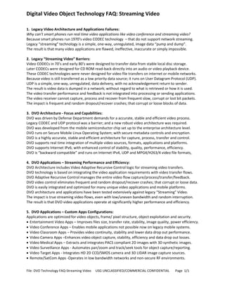 DVO FAQ - Streaming Video | PDF