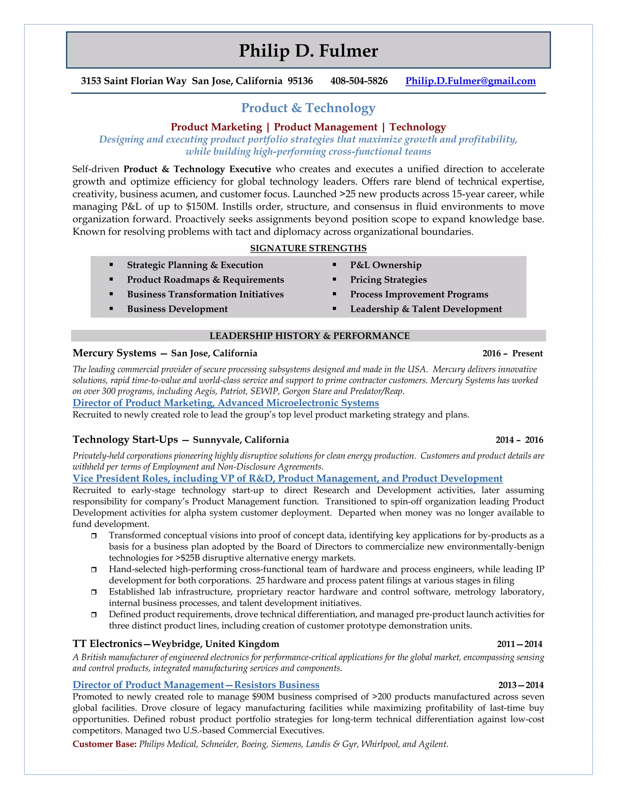 Philip Fulmer Resume | PDF
