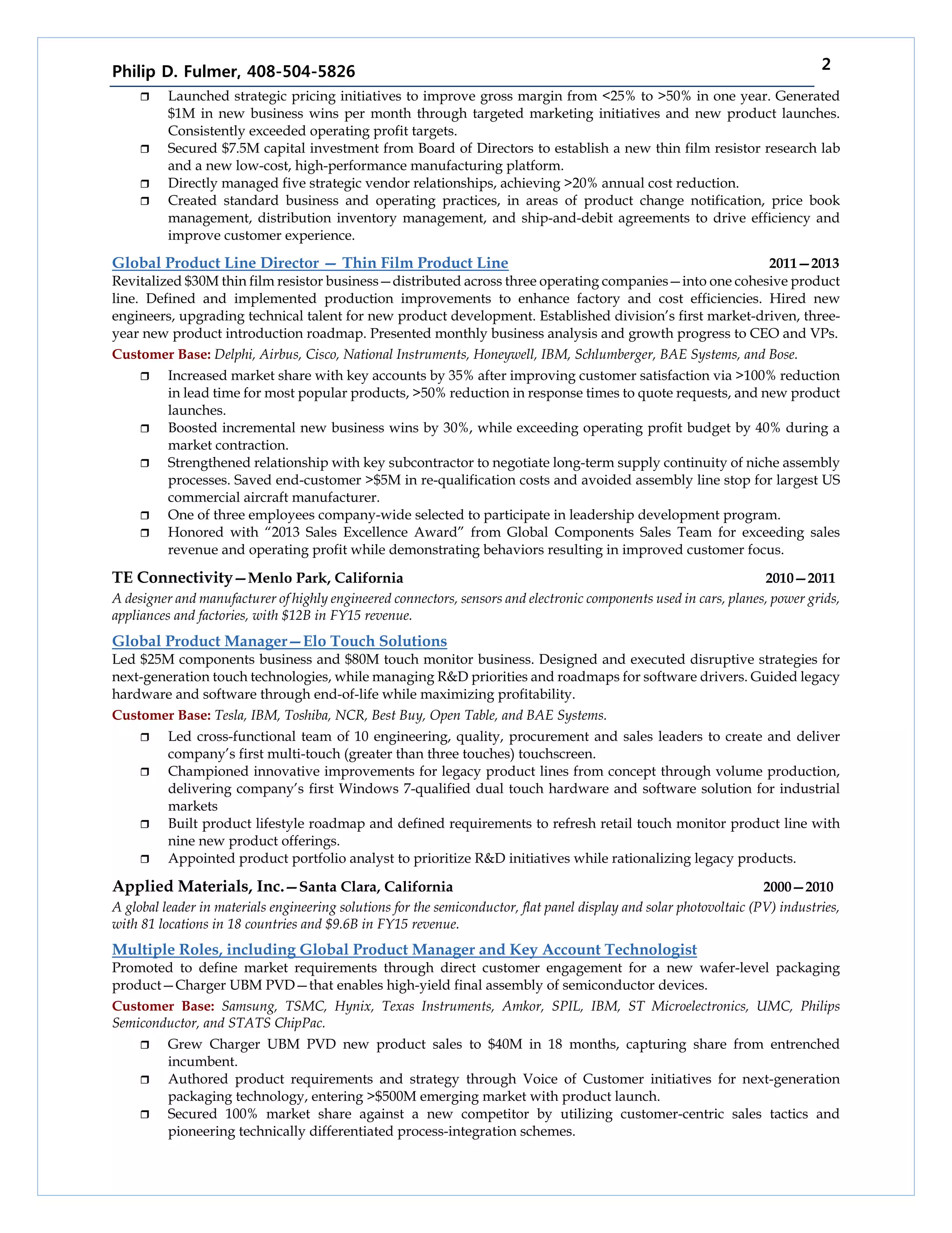 Philip Fulmer Resume | PDF