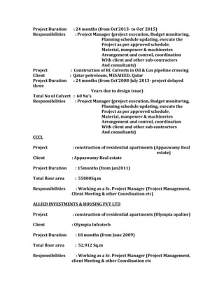 Updated CV of Satheeshkumar | DOC