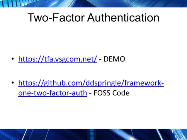 ColdFusion_Code_Security_Best_Practices_NCDevCon_2015 | PPT