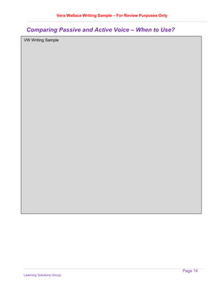 VW Writing Sample Clr_Concise Writing | PDF