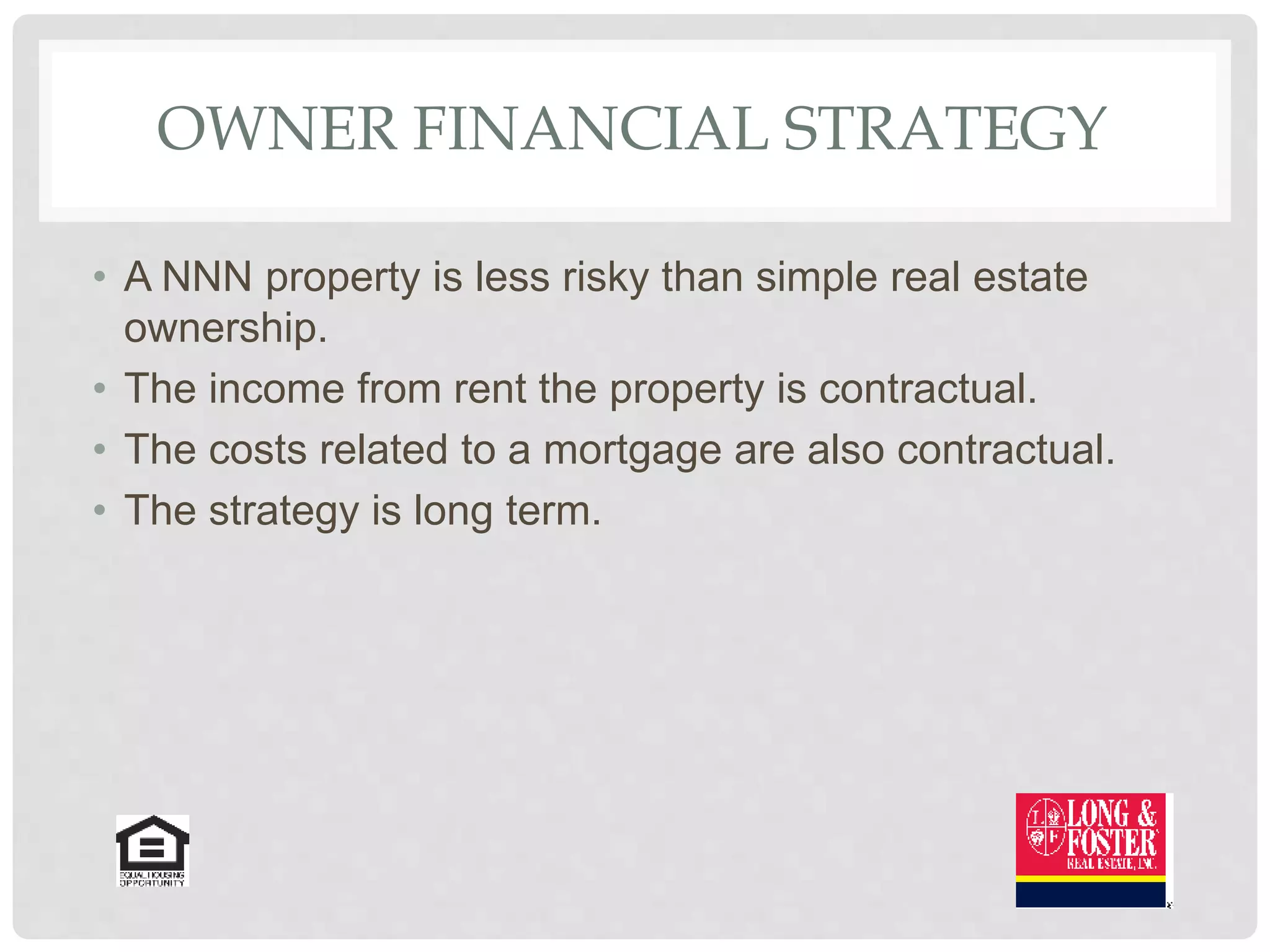 Investing in Triple Net Leased properties - power point show | PPSX