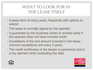 Investing in Triple Net Leased properties - power point show | PPSX