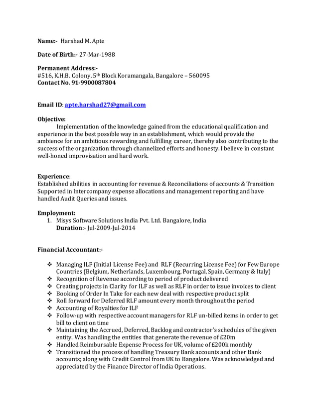 Resume-Harshad | PDF