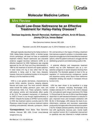 Rare Genomics Paper Hailey Hailey Disease PDF Rare Genomics Paper Hailey Hailey Disease PDF