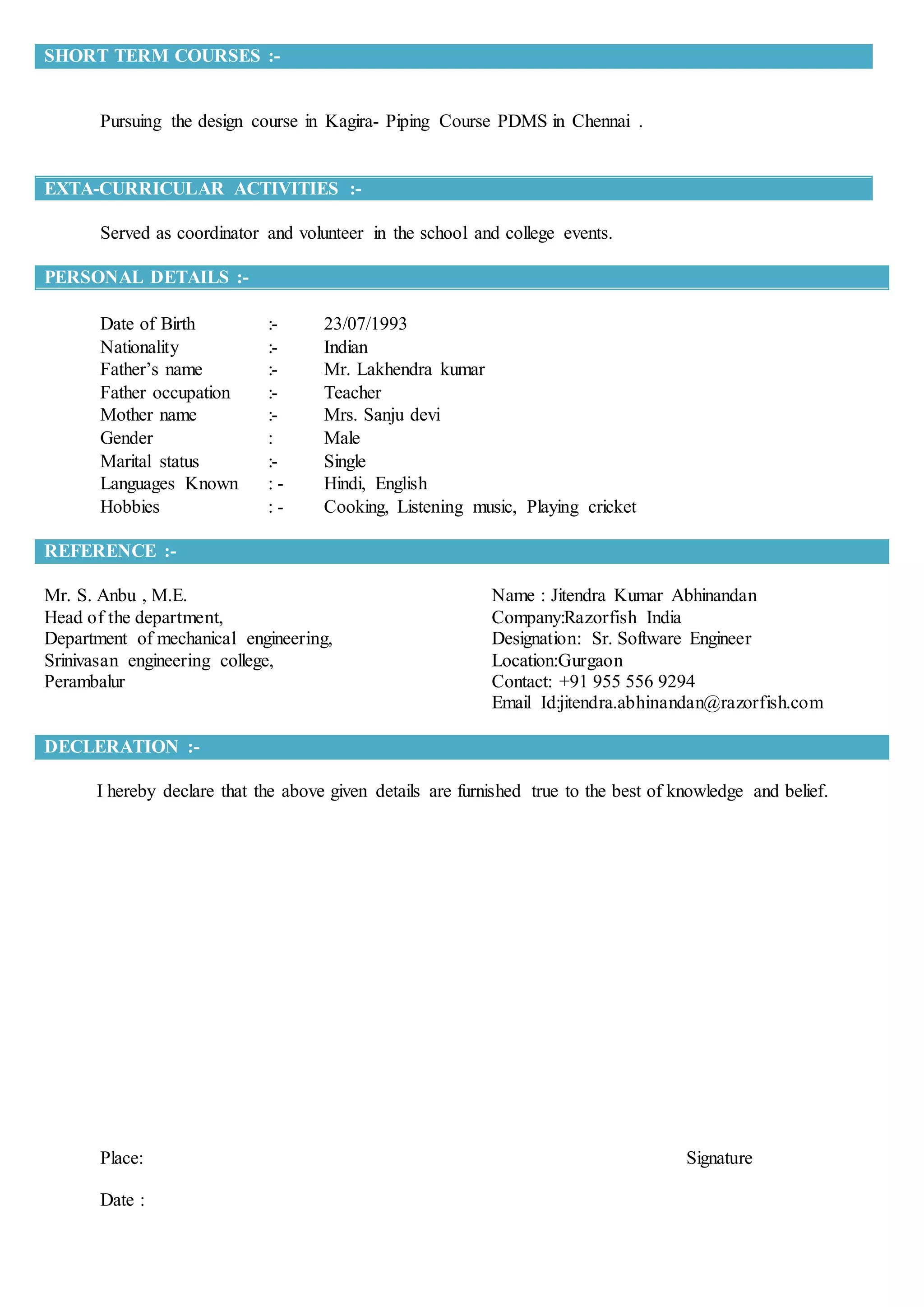 SUSHANT KUMAR resume | DOCX