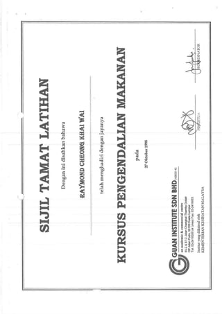 Ray certificate | PDF