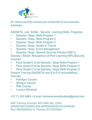 Training Offering | PDF