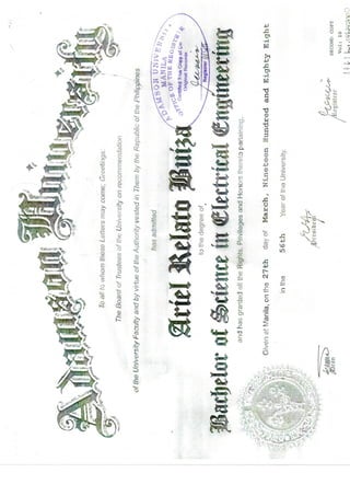 ARBuiza-BS Diploma | PDF | Graduation | Personal Celebrations & Life Events