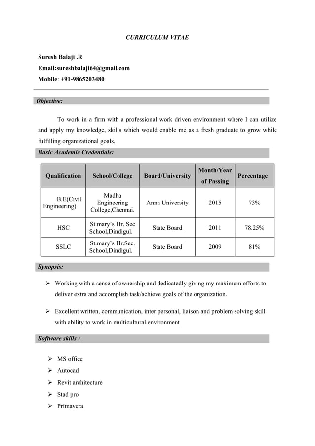 suresh resume1 | PDF