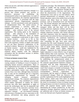 Focus on Human Resource as Improvement of the Flexible Manufacturing Operation of Organization ...